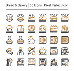 Bakery shelf with many breads Royalty Free Vector Image