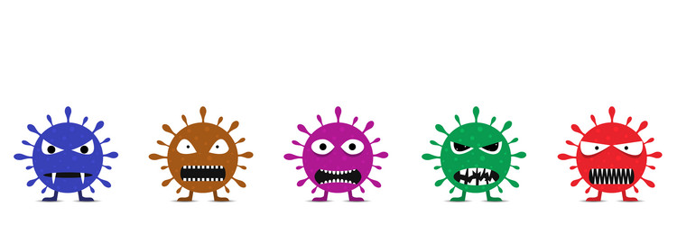 Stop virus corona monster logo character Vector Image