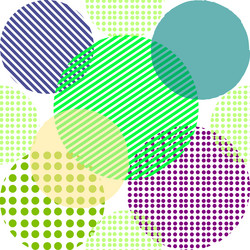 Different shaped circles green pantone seamless Vector Image