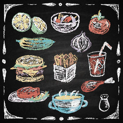 Hand drawn restaurant menu elements Royalty Free Vector