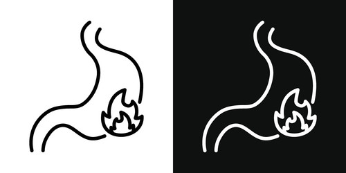 Heartburn icon Royalty Free Vector Image - VectorStock