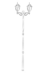 Street clocks and a lamp post hand-drawn Vector Image