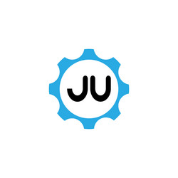 Initial letter logo ju template design Royalty Free Vector