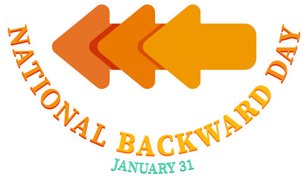National backward day banner design Royalty Free Vector