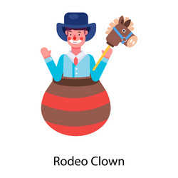 Rodeo clown Royalty Free Vector Image - VectorStock