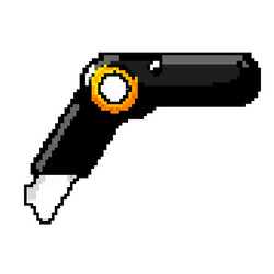 Box cutter knife game pixel art Royalty Free Vector Image