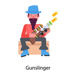 Gunslinger Royalty Free Vector Image - VectorStock