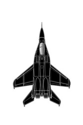 Modern russian jet fighter aircraft draw Vector Image