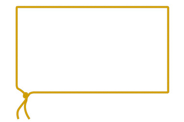 Rectangle shape frame from rope Royalty Free Vector Image