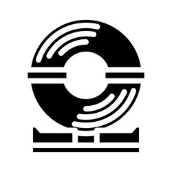 Coil steel production line icon Royalty Free Vector Image