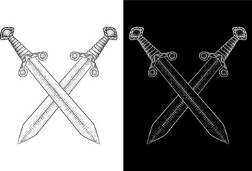 Crossed Swords Sketch Vector Images (over 260)