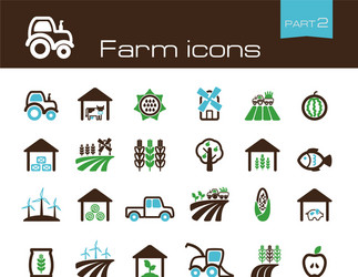 Mapping pins icons farm part 2 Royalty Free Vector Image