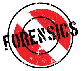 Forensics stamp typographic Royalty Free Vector Image