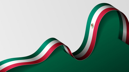 Mexico ribbon flag background Royalty Free Vector Image
