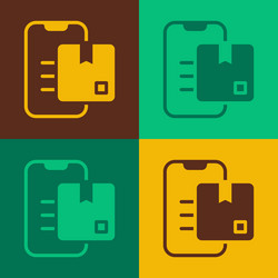 Filled outline document tracking marker system Vector Image