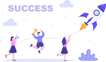 Success achieving vision goal planning target Vector Image