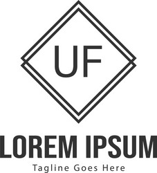 Uf letter logo design creative modern letters Vector Image