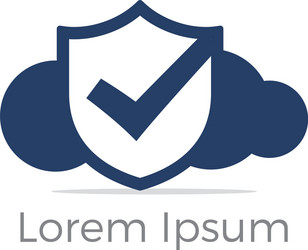 Cloud check mark logo design Royalty Free Vector Image