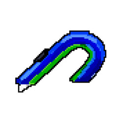 Box cutter knife game pixel art Royalty Free Vector Image