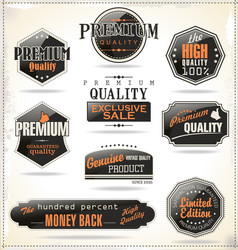 Colorful vintage labels invitation retro music Vector Image