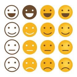 Set cute smiley emoticons flat design Royalty Free Vector