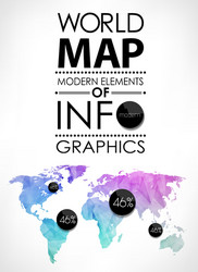 World map card Royalty Free Vector Image - VectorStock