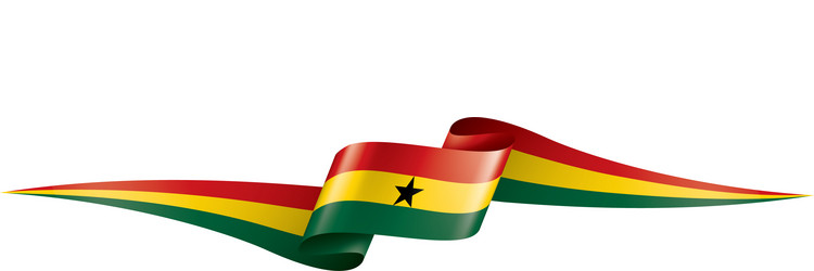 Ghana flag on a white Royalty Free Vector Image