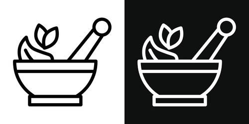 Homeopathy icon set herb pharmacy medicine symbol Vector Image
