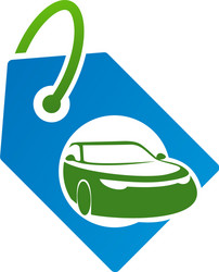 Shop car logo template creative car logo design Vector Image