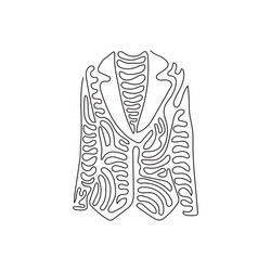 Single one line drawing women blazer or jacket Vector Image