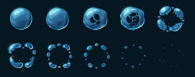 Bubble sprite animation Royalty Free Vector Image Bubble sprite animation Royalty Free Vector Image