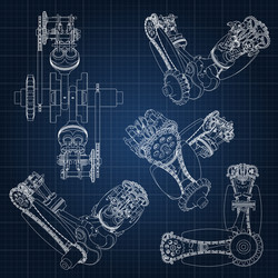 Piston Blueprint Vector Images (over 140)