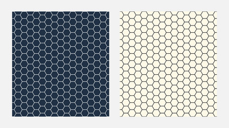 Hexagon pattern field black outline Royalty Free Vector