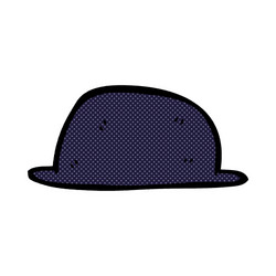 Comic cartoon red bowler hat Royalty Free Vector Image