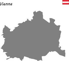 3d isometric map of vienna is a city austria Vector Image