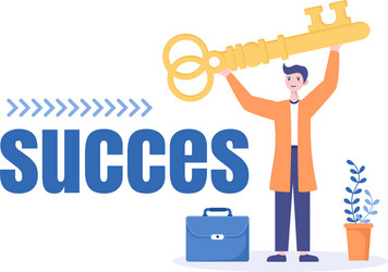 Success achieving vision goal planning target Vector Image