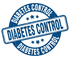 Diabetes control stamp diabetes control label Vector Image