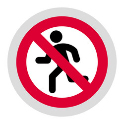 No run sign prohibition running prohibited Vector Image