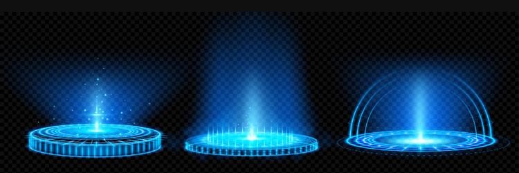 Realistic portal level up and teleportation Vector Image