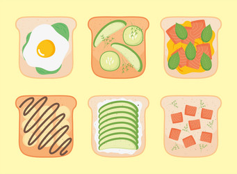 Breakfast toast Royalty Free Vector Image - VectorStock