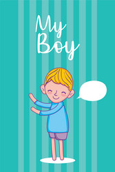 My boy cartoon Royalty Free Vector Image - VectorStock