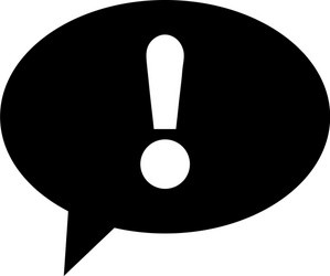 Speech bubble with exclamation mark icon line Vector Image