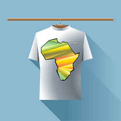 Shirt collection set with colored logo triang Vector Image