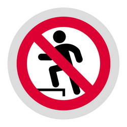 Not use ladders prohibited sign forbidden modern Vector Image