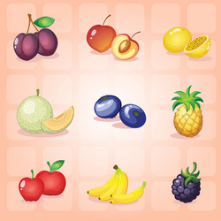 Hand drawn fruits wallpaper Royalty Free Vector Image