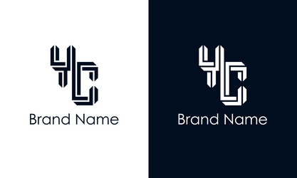 Initial letters yc monogram logo design bundle Vector Image