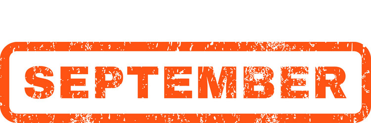 September Text Rubber Stamp Vector Images (78)