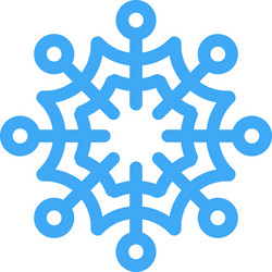 Winter snowflake isolated on white Royalty Free Vector Image