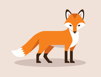 Standing red fox Royalty Free Vector Image - VectorStock