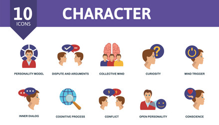 Neutral personalities character traits stick Vector Image